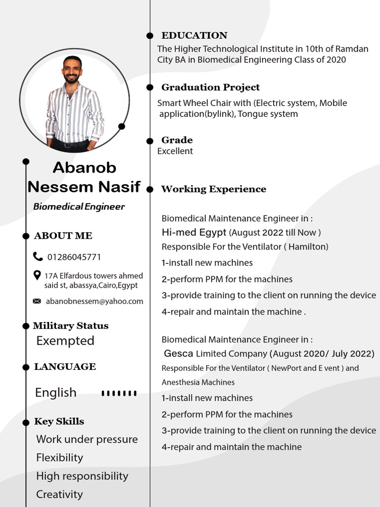 Abanob Nessem ( Biomedical Engineer) | PDF