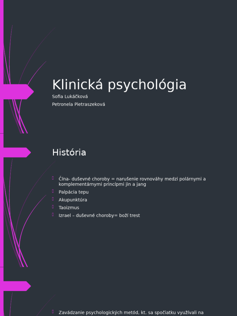 Klinická Psychologia Prez | PDF