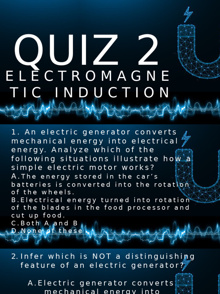 Electromagnetic Induction Quiz | PDF | Electromagnetic Induction ...