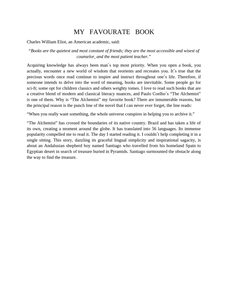 My Favourate Book | PDF