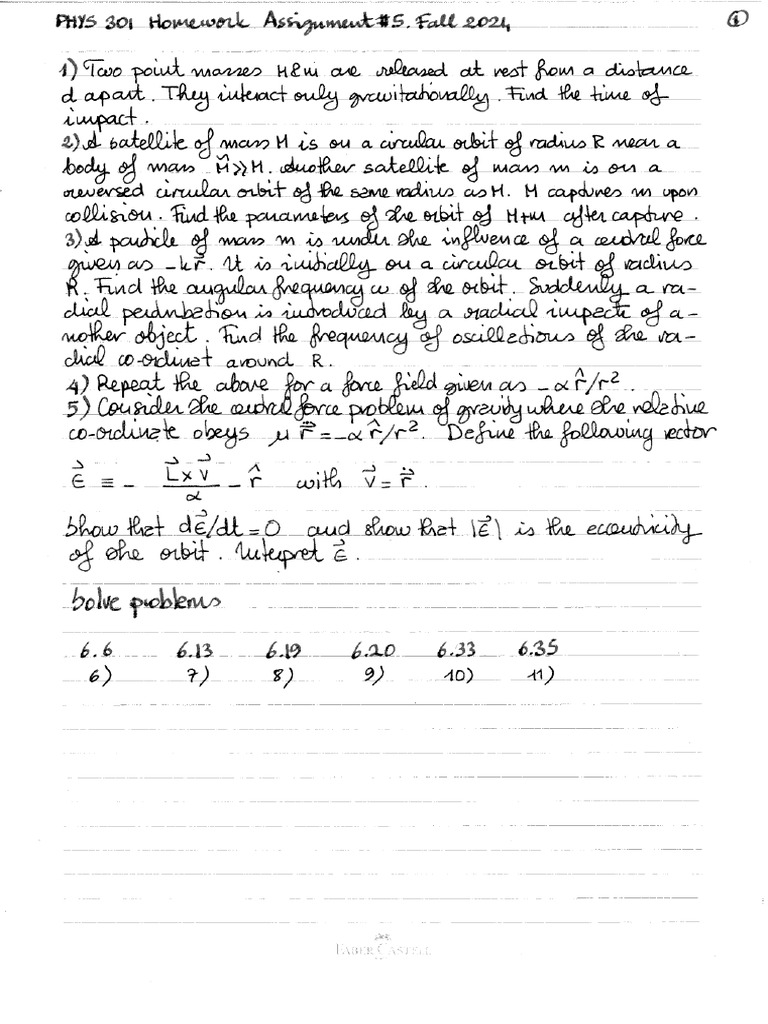 Phys3012024 HW5 | PDF