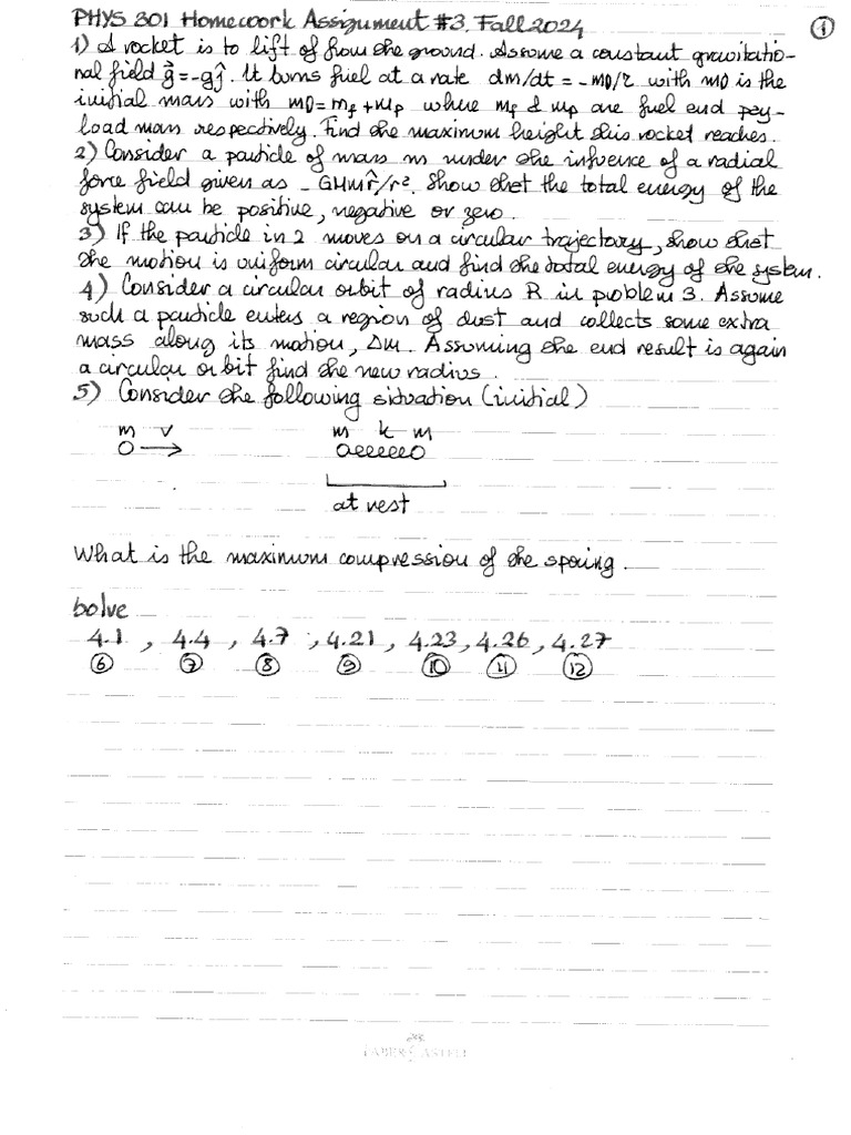 Phys3012024 HW3 | PDF