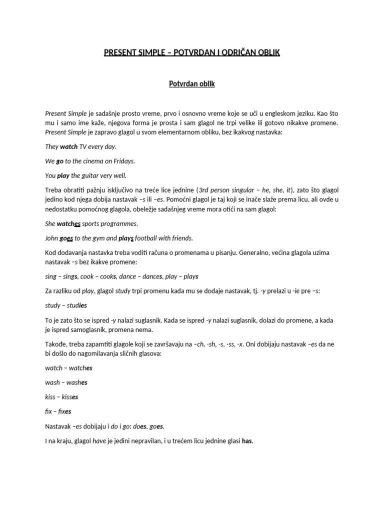 File 03 Present Simple - Other Verbs | PDF