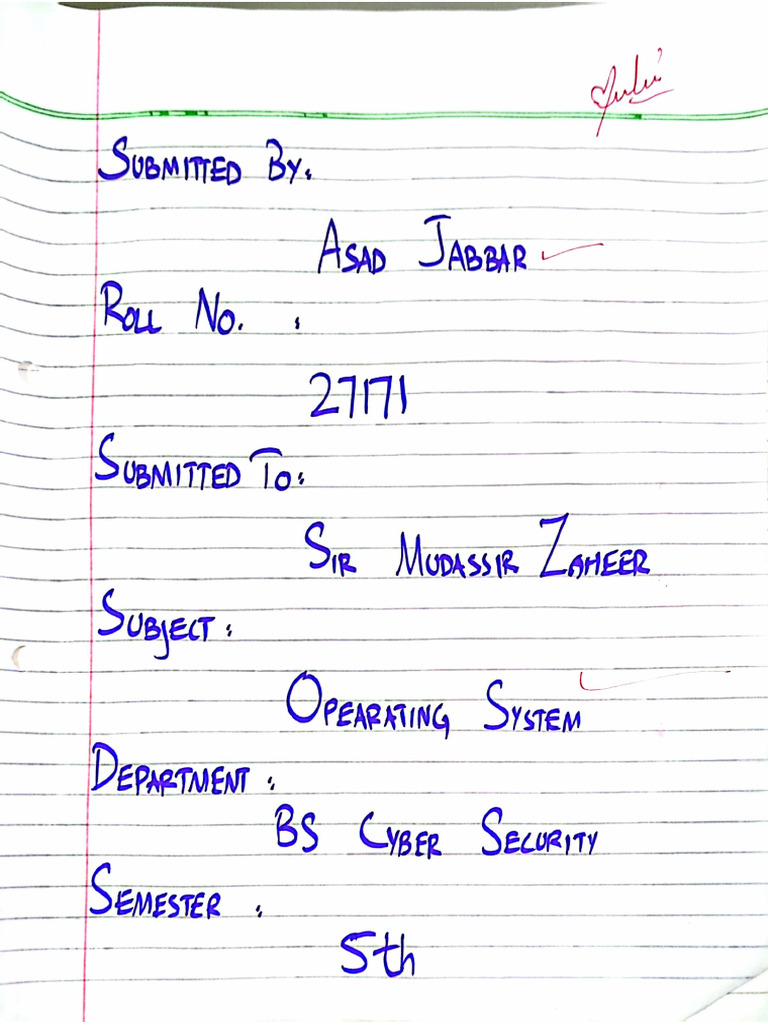Asad Os Assignment 1 | PDF