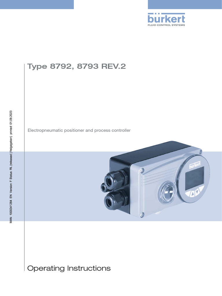 Electropneumatic Positioner 8792/8793 Guide | PDF | Actuator | Valve