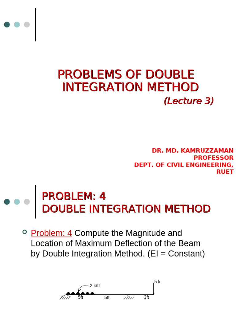 Lecture 3_Prob. 4 - Double Integration | PDF | Mechanical Engineering | Mechanics