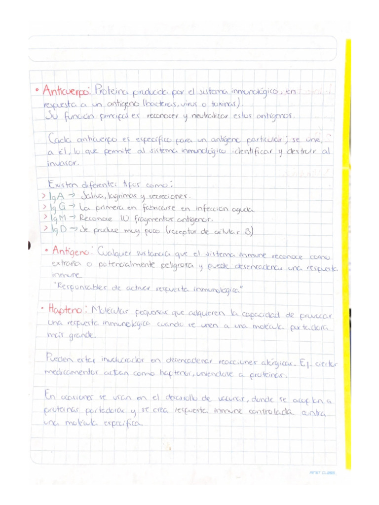 Conceptos (Anticuerpo, Antigeno, Hapteno) | PDF