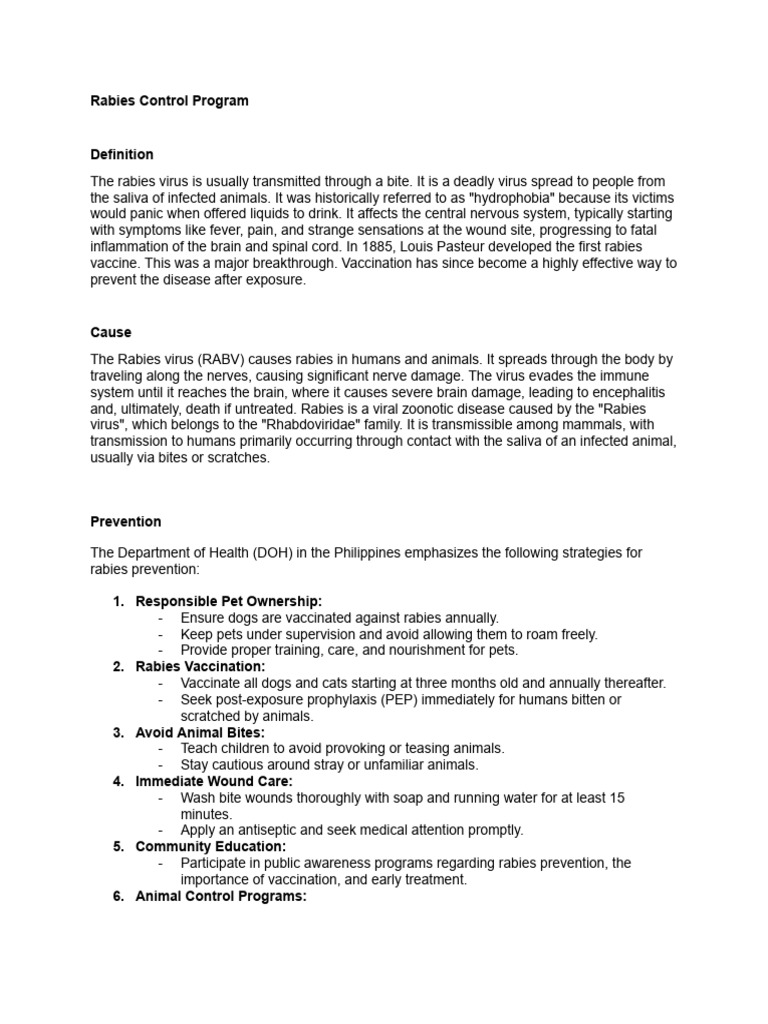Rabies - Community Health Nursing II | PDF | Rabies | Causes Of Death