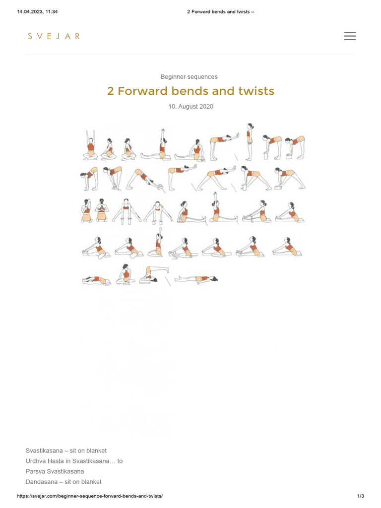 2 Forward Bends and Twists | PDF | Physical Exercise | Yoga