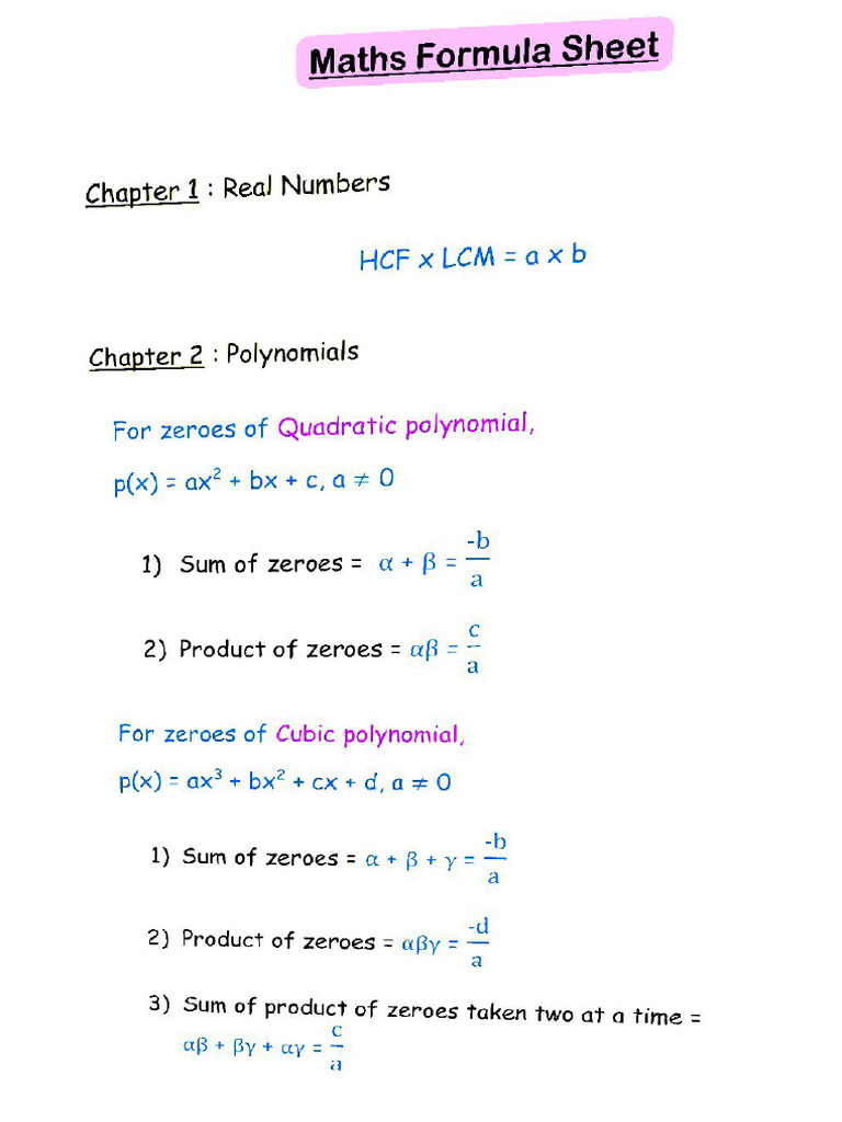 Mathematics Class 10 | PDF
