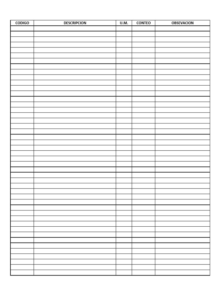 Formato de Conteo | PDF