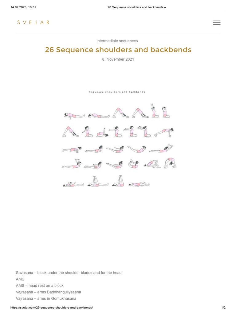 26 Sequence shoulders and backbends – | PDF