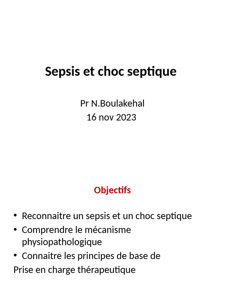 Comprendre le sepsis et choc septique | PDF | État septique ...