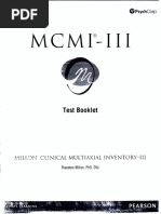 MCMI-III Question Booklet | PDF | Thought | Psychology