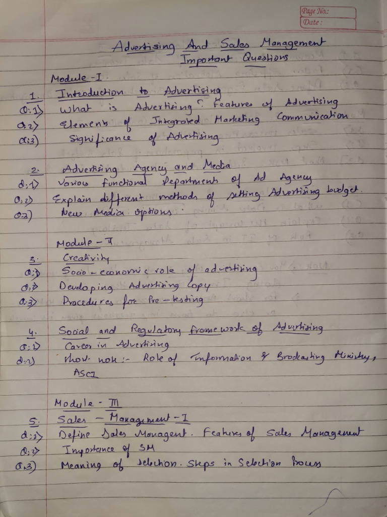 Advertising and SM Imp Questions | PDF