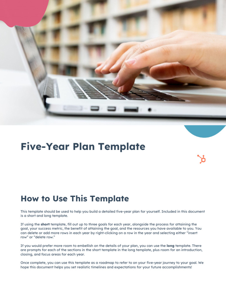 Five-Year Plan Template - HubSpot | PDF | Goal