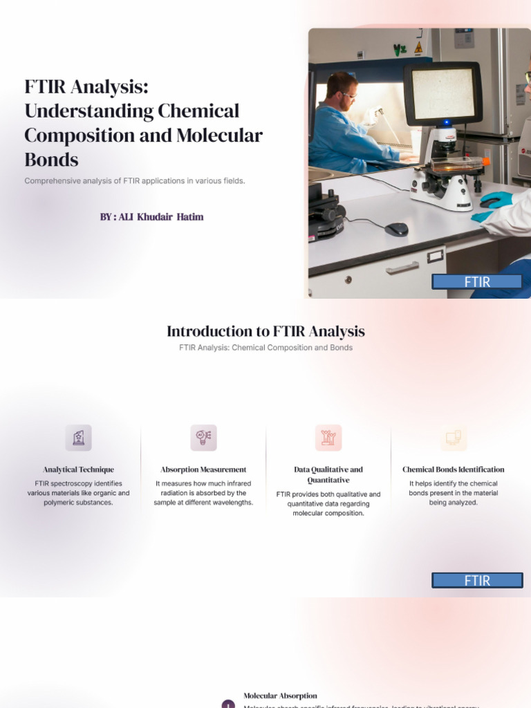 FTIR Analysis Chemical Composition and Bonds | PDF