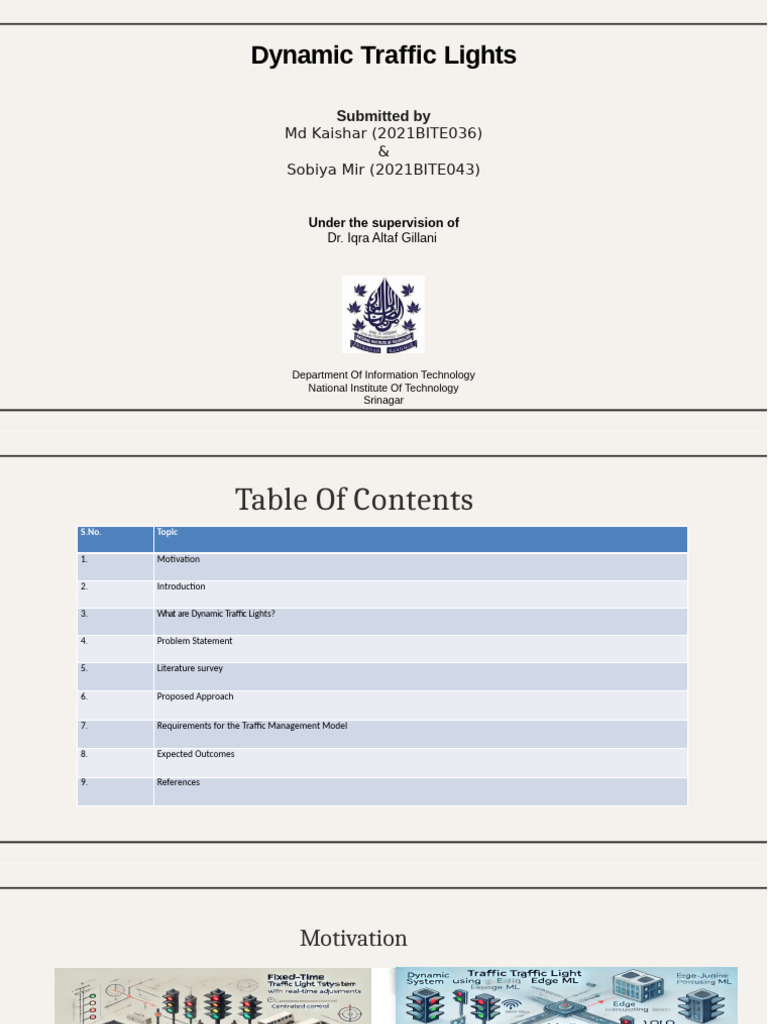 Dynamic Traffic Light | PDF | Machine Learning | Traffic