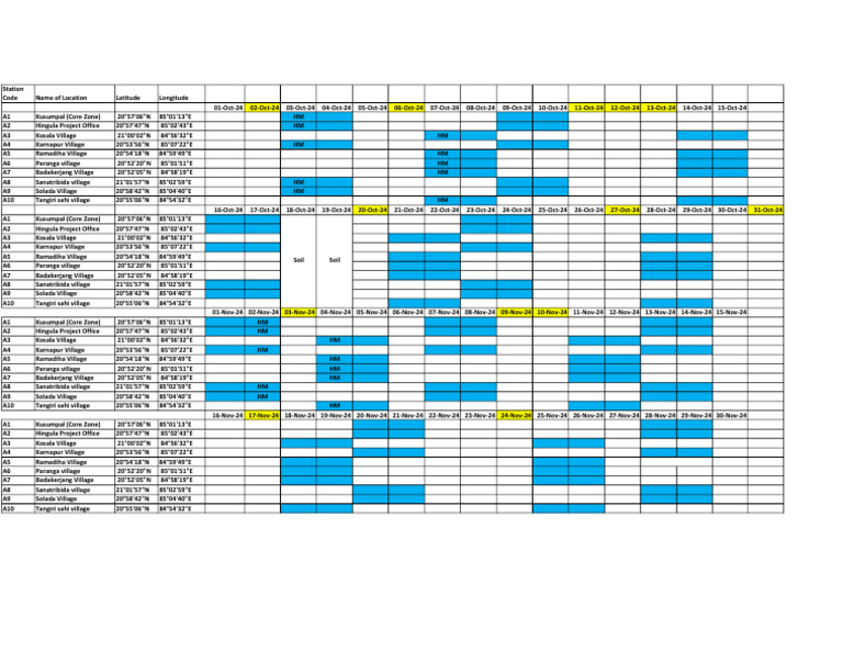 Air Schedule Baseline Oct-Nov | PDF