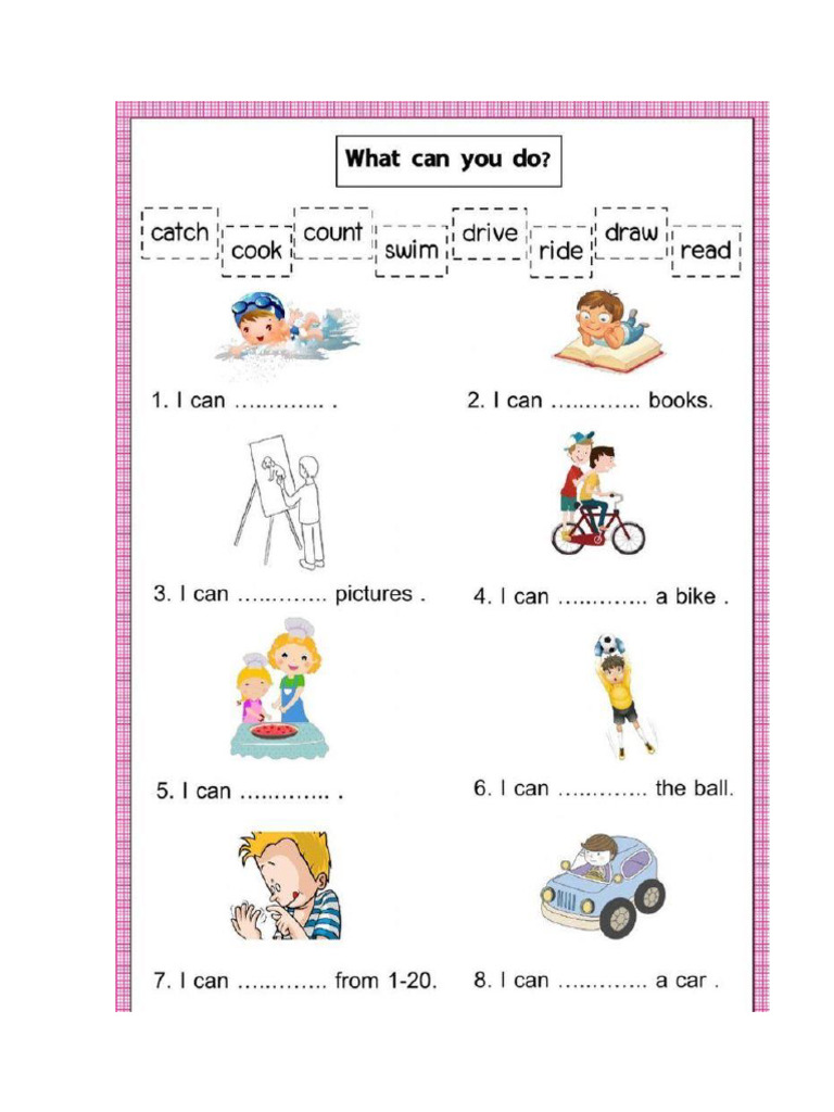 WORKSHEET CAN Y CAN NOT | PDF