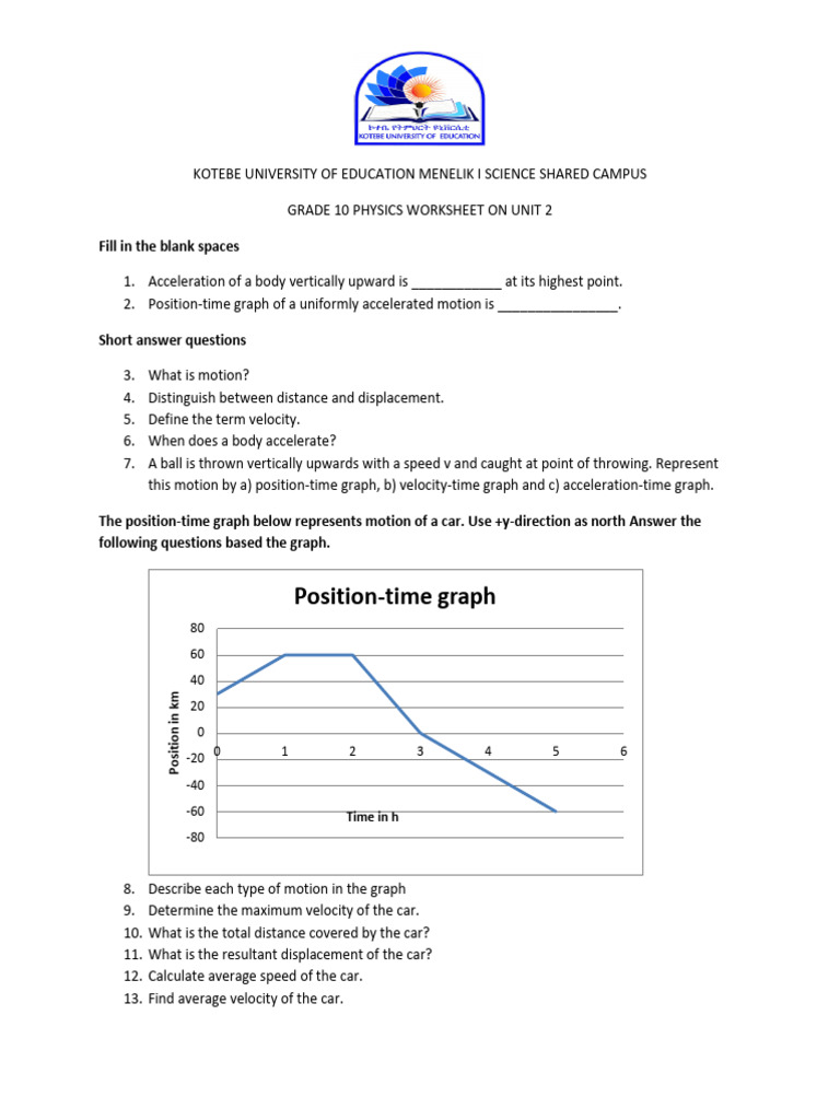 G10PhysicsWorksheet2 2017 | PDF | Velocity | Acceleration