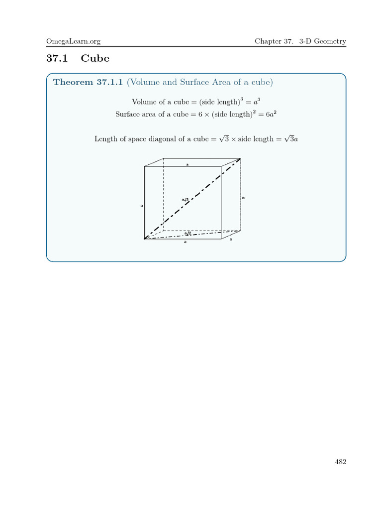 Chapter 37. 3-D Geometry | PDF | Sphere | Tetrahedron