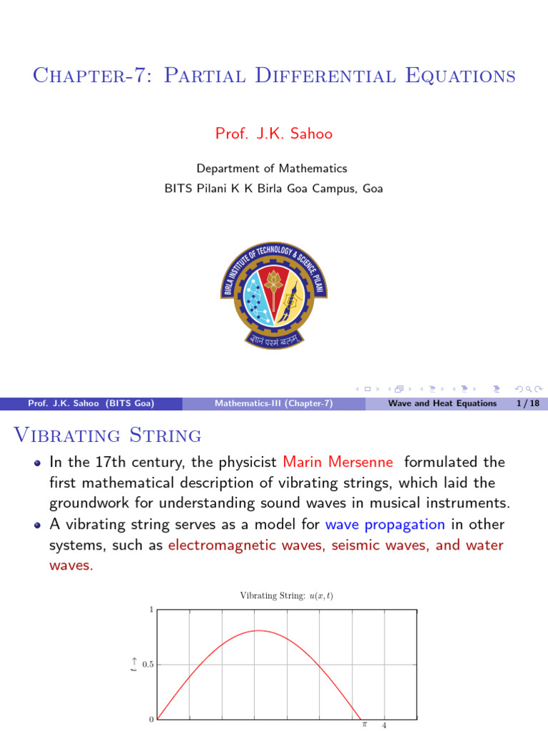 PDE - Wave and Heat Equations | PDF | Waves | Oscillation