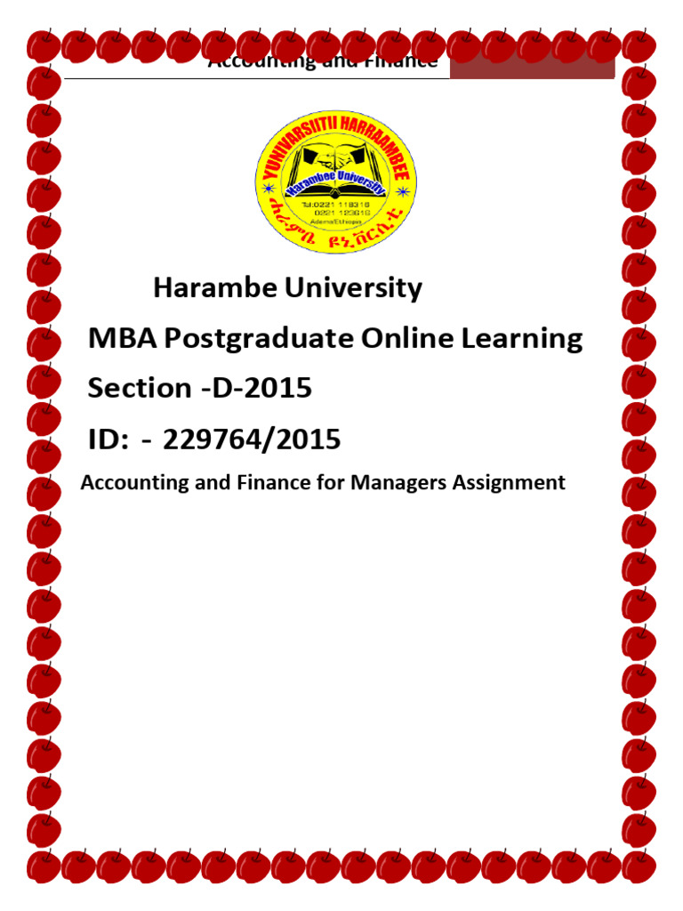 Accountig and Finance FOR CHEKOLE | PDF | Business Economics ...