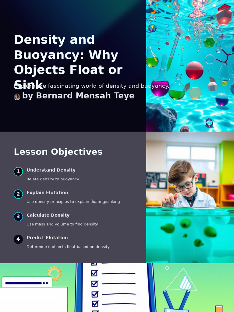 Density and Buoyancy Why Objects Float or Sink | PDF | Buoyancy | Density