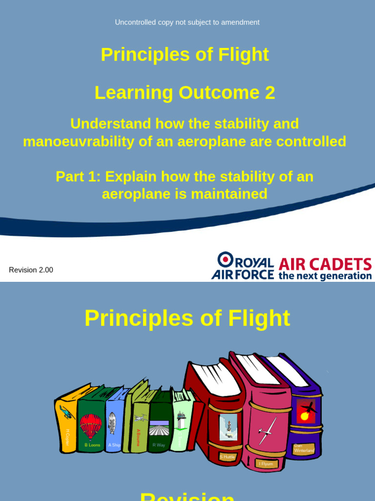 LO2 Part 1 Understand How the Stability and Manoeuvrability of an Aeroplane Are Controlled | PDF ...