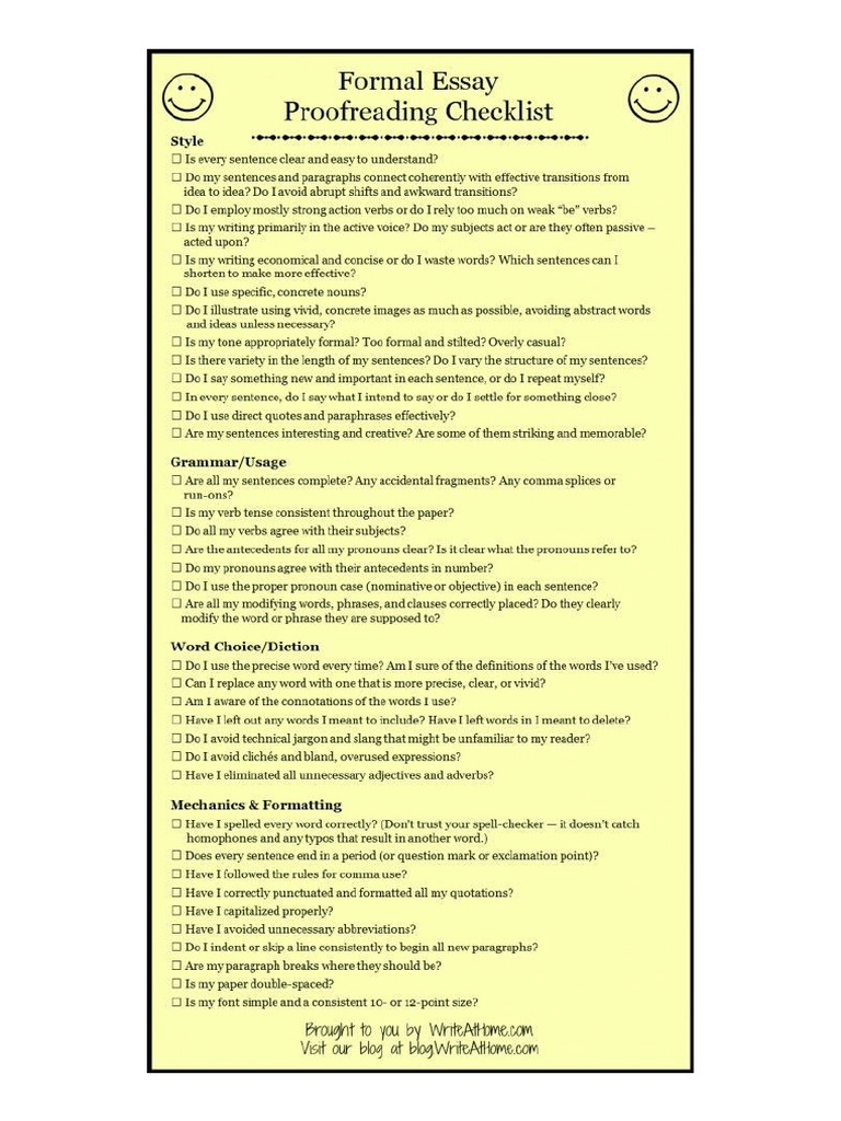 Writing Check List | PDF