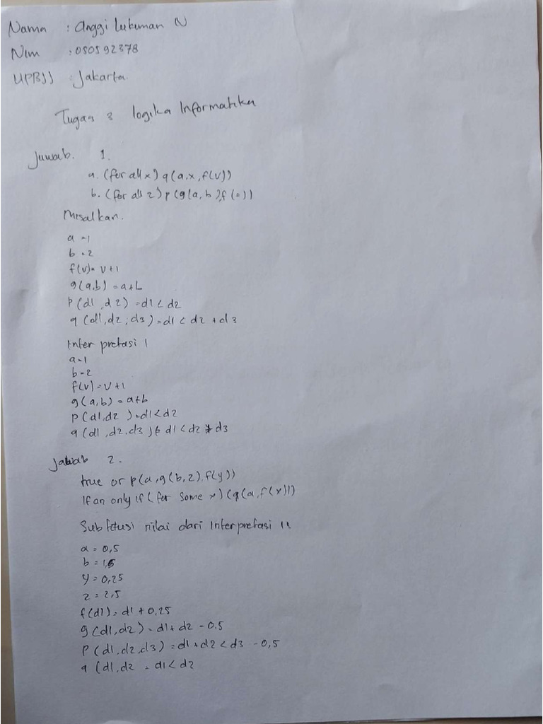 Tugas 3 Logika Informatika Anggi | PDF