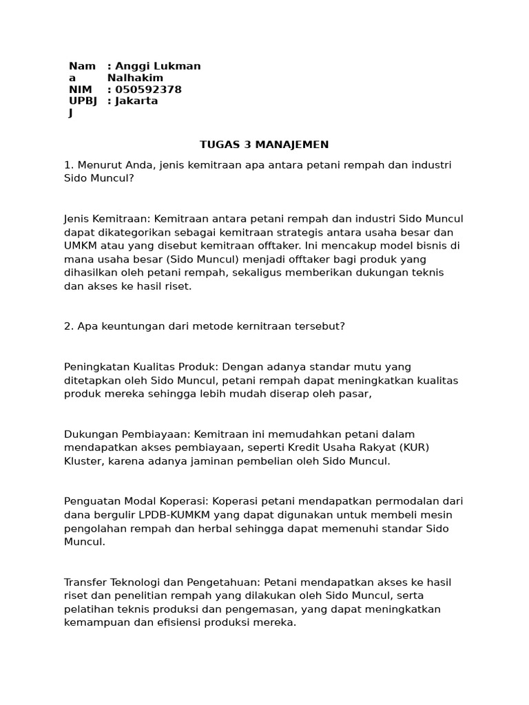 Tugas 3 Manajemen Anggi | PDF