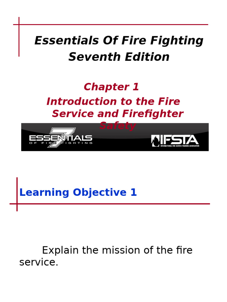 Chapter 1 PowerPoint | PDF | Firefighter | Preventive Healthcare