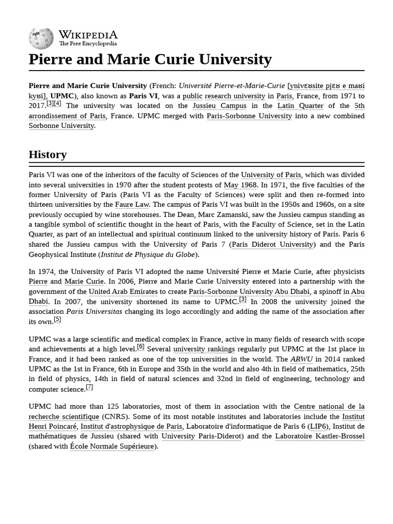 Pierre and Marie Curie University | PDF | Science | Inquiry