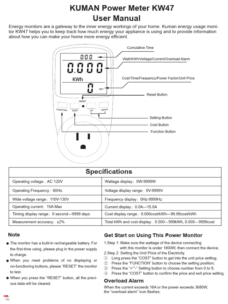 LoT User Guide PowerMeter | PDF | Electric Power | Alternating Current