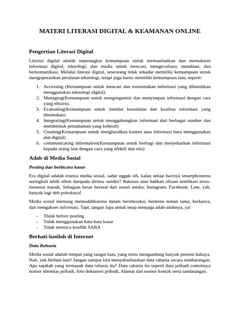 materi literasi digital | PDF