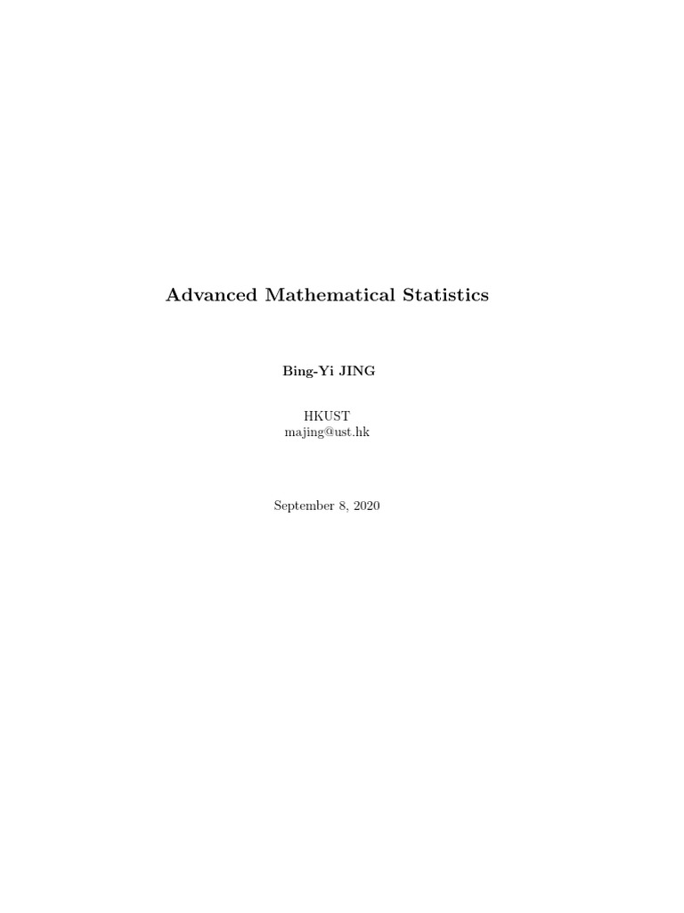 Advanced Statistics Estimation With Handwritten Solutions | PDF ...