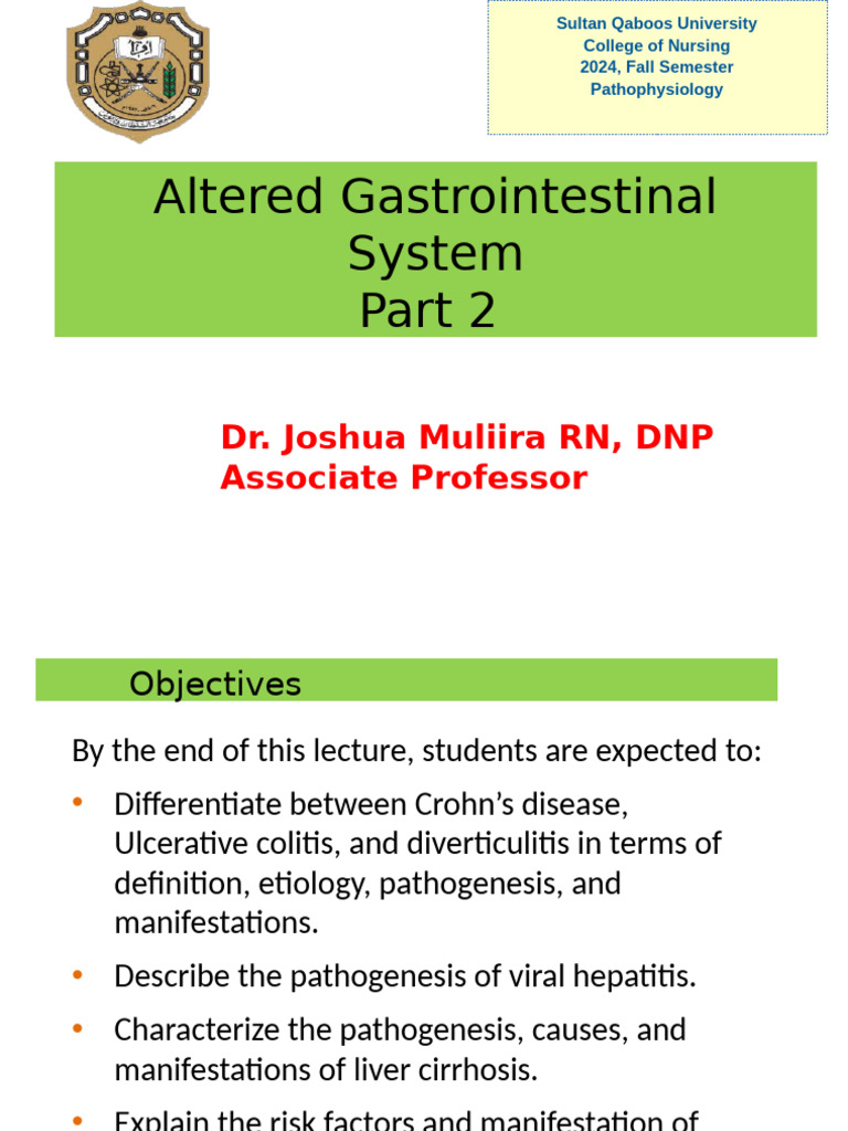 Week 13- B-Altered Gastrointestinal System PART 2 | PDF | Cirrhosis ...