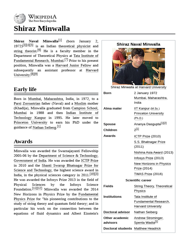 Shiraz_Minwalla | PDF | Physical Cosmology | Applied And ...