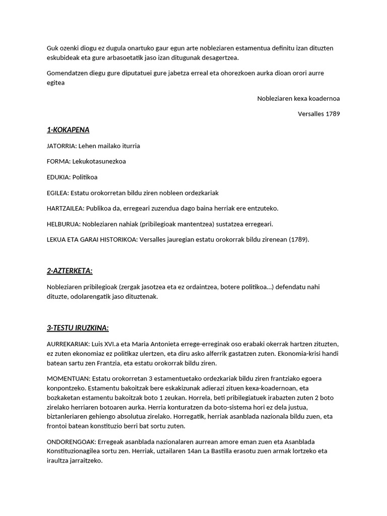 Noblezia _ kexa koadernoa | PDF