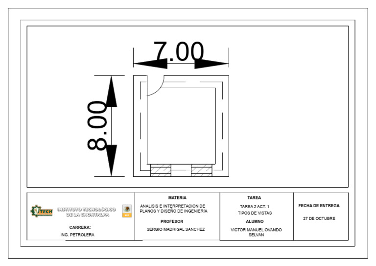 T-2. Act. 1. Tipos de vistas. VICTOR MANUEL OVANDO SELVAN | PDF