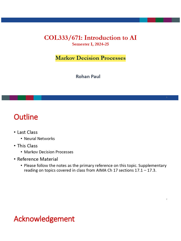 L12 Markov Decision Processes Pdf Mathematical Logic Algorithms And Data Structures