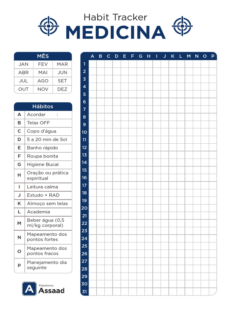Habbit Tracker Medicina | PDF