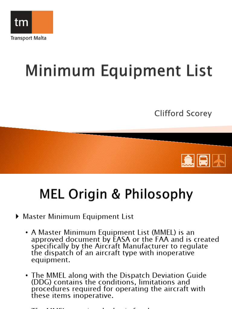 5 CCM01 MEL Presentation | PDF | Aviation | Aircraft
