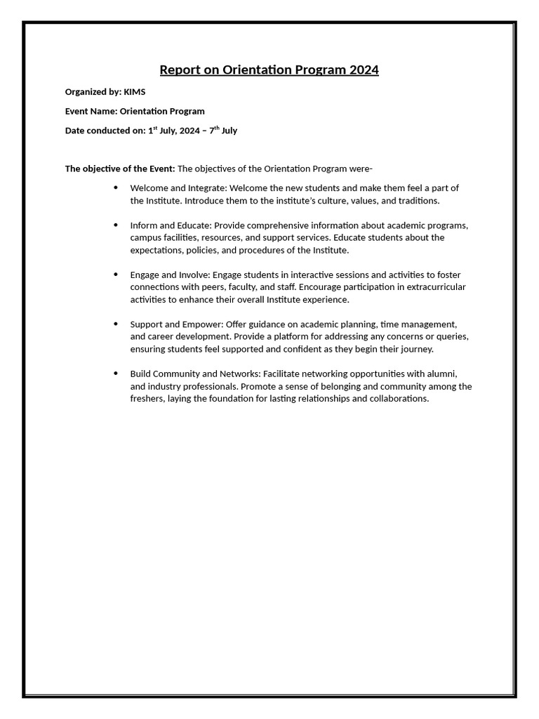 Orientation Program - Report 2 | PDF | Cybercrime | Corporate Social ...