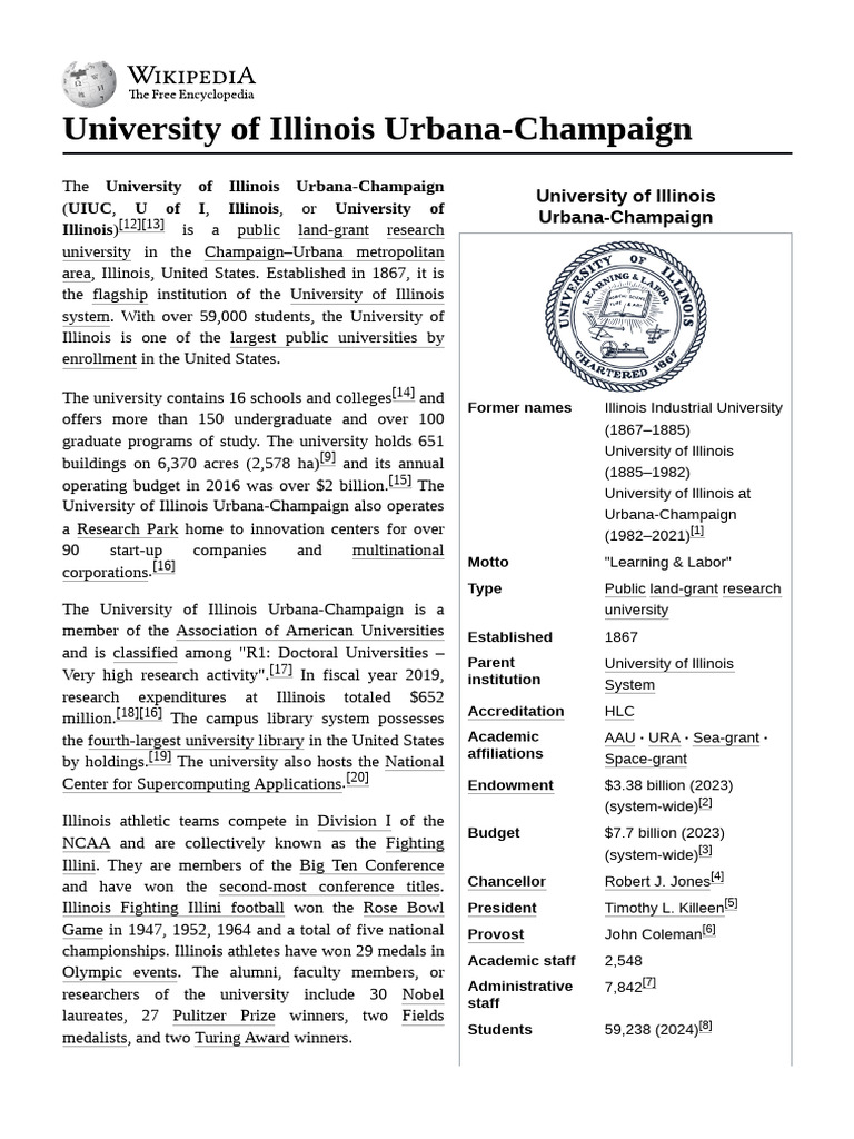 University of Illinois Urbana-Champaign | PDF | Fraternities And Sororities