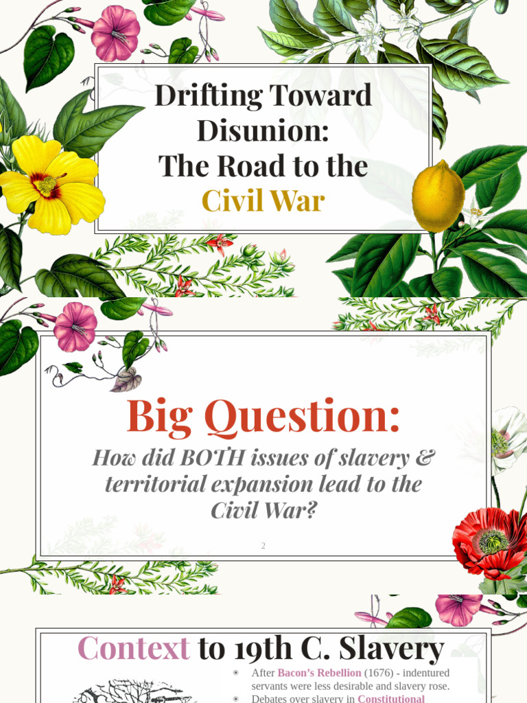 The Road to Civil War | PDF | Abolitionism In The United States ...