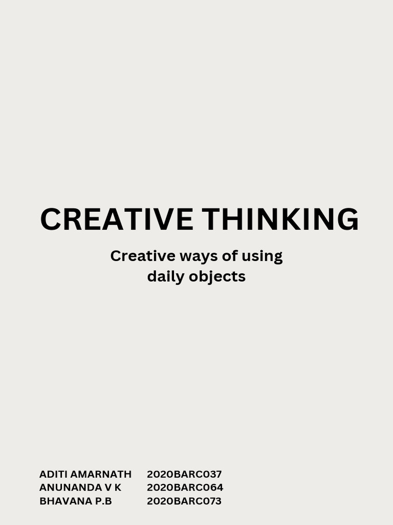 Creative Assi 1 | PDF