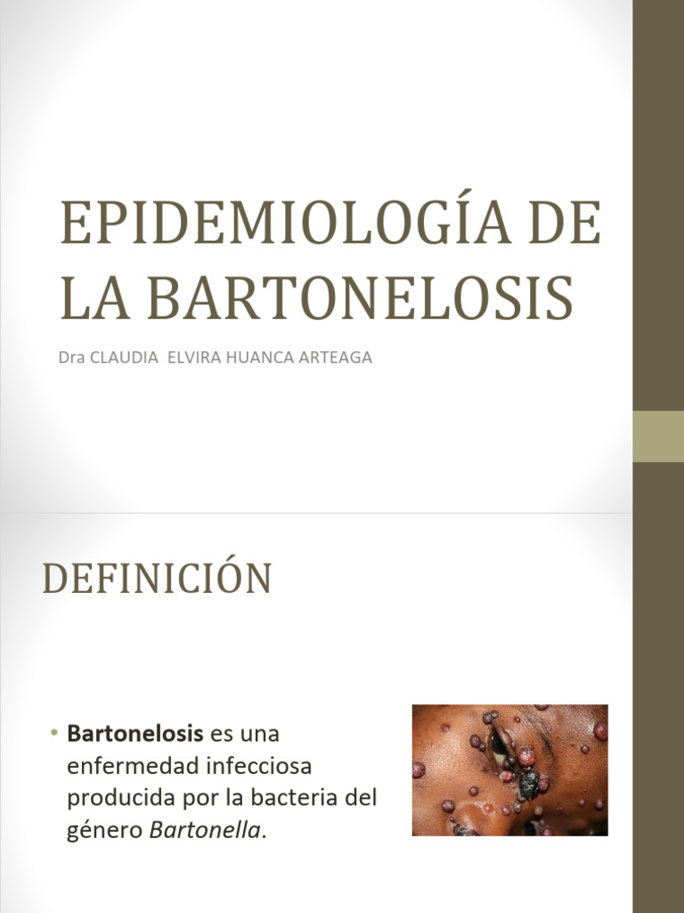 Bartonelosis | PDF | Epidemiología | Especialidades Medicas
